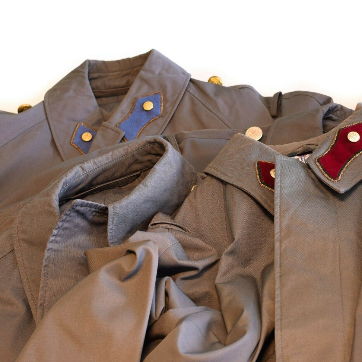 Austrian Military issue long grey Jacket Coat Trenchcoat Vintage ...