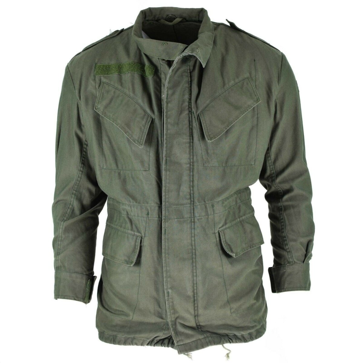 Original Belgian army field jacket M64 waterproof military parka OD