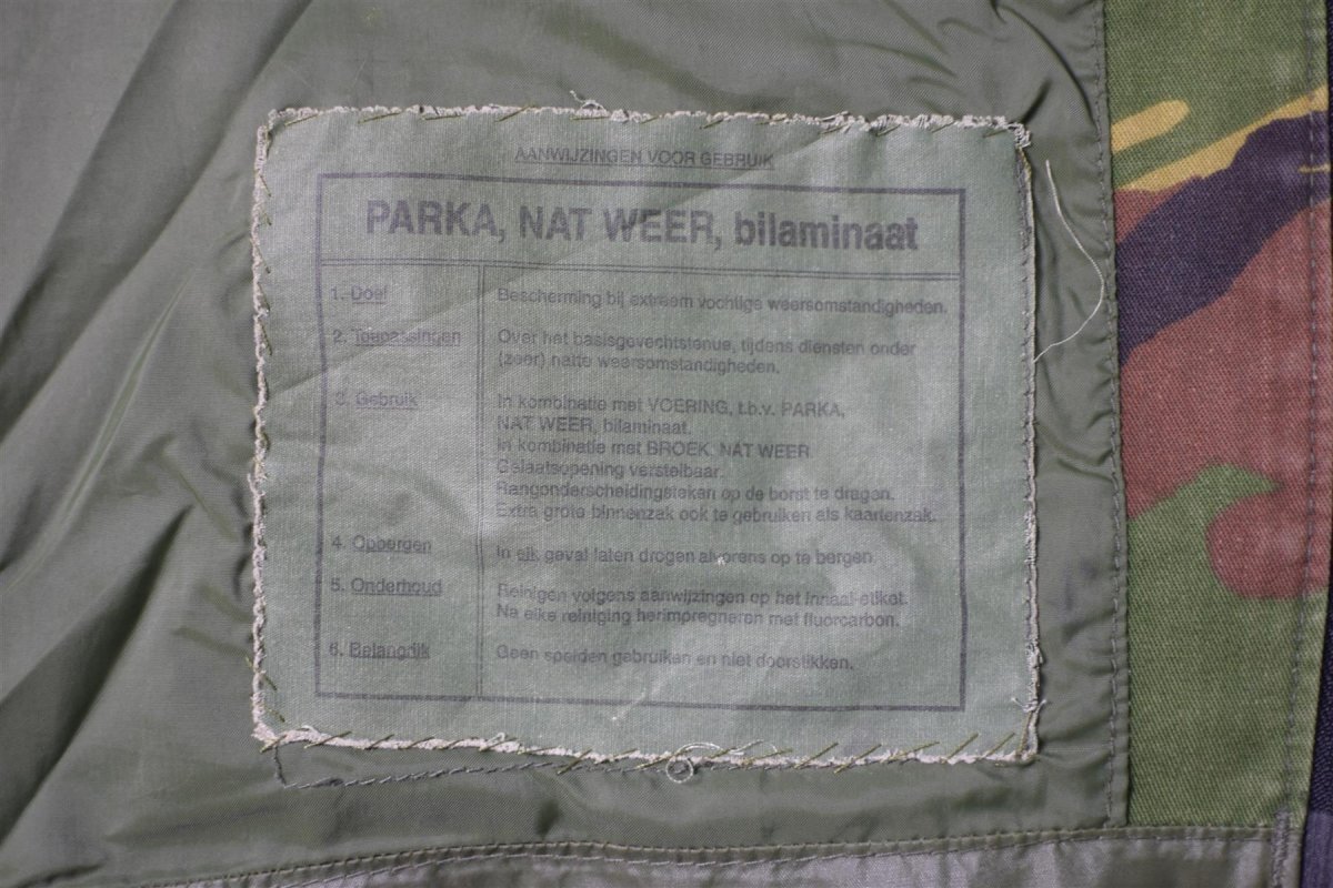 Dutch army waterproof jacket Woodland DMP military surplus - GoMilitar