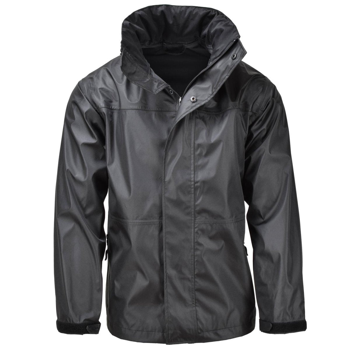 Black rain jacket Mil-Tec Brand waterproof Men Rainwear water-resistant ...
