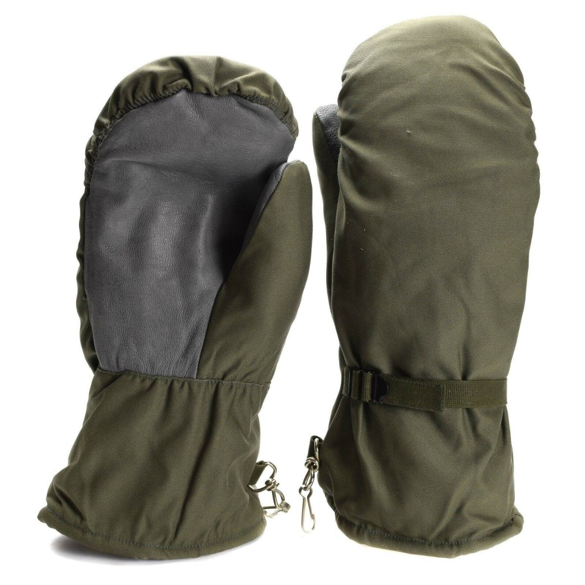 Cold weather military mittens Original German army Olive grey